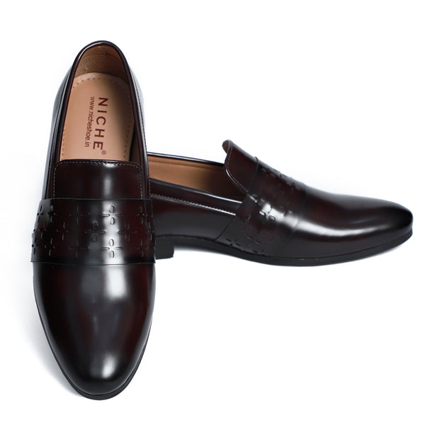 NICHE Wine Bodo Designer Vamp Loafers